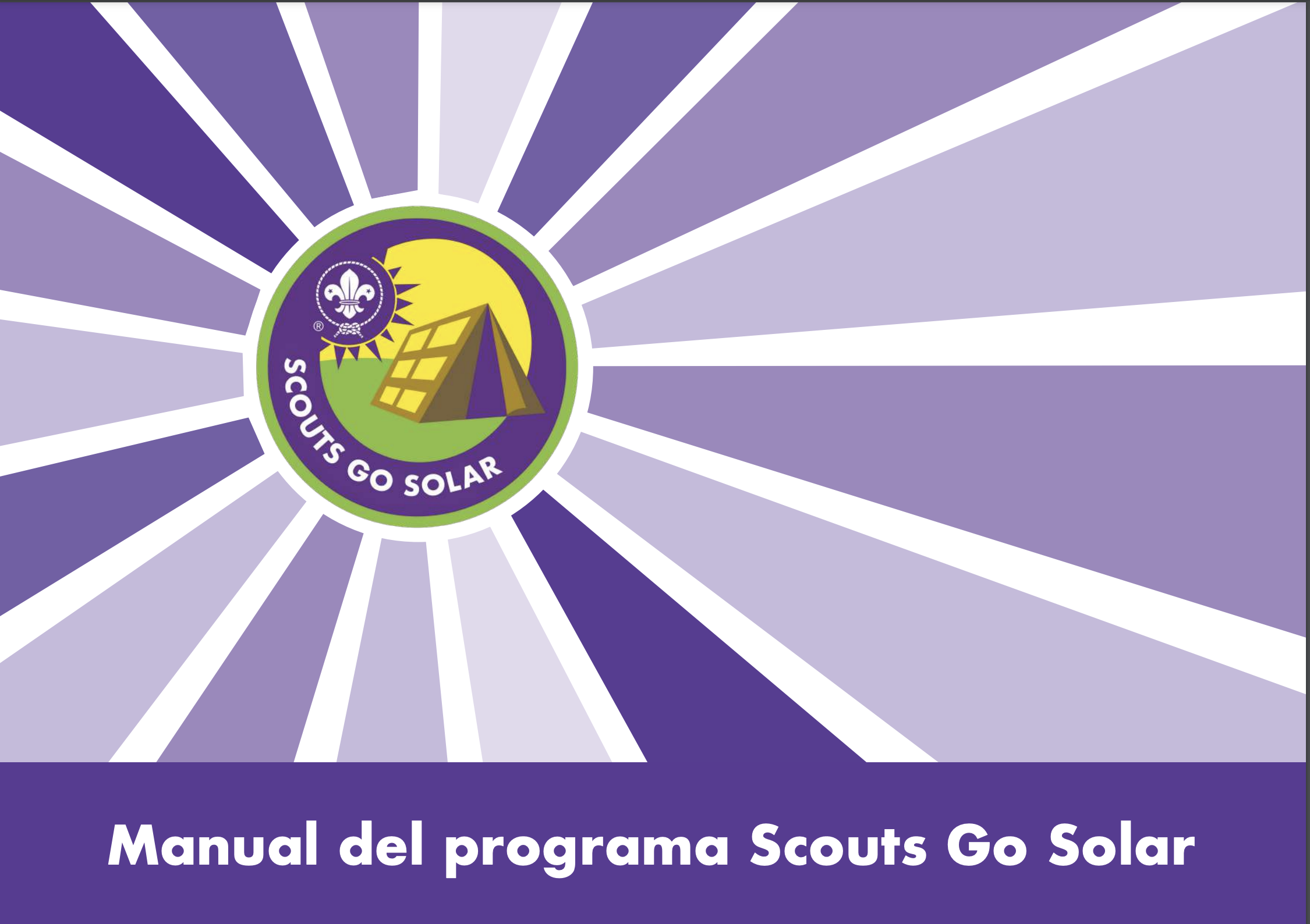 Manual del programa Scouts Go Solar - Biblioteca Scout